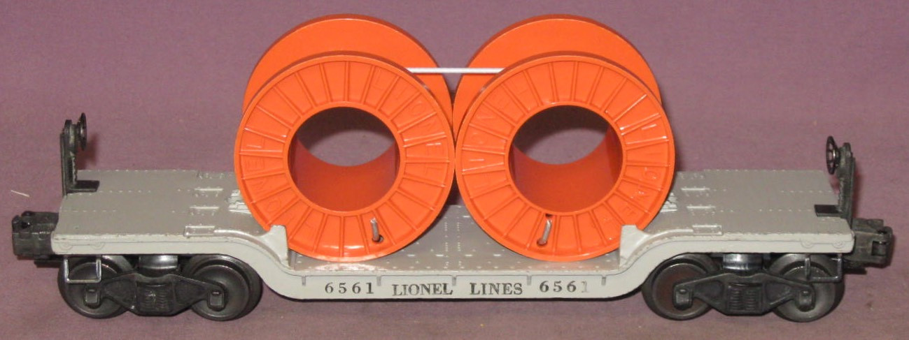 6561 Cable Reel Car: Orange Reels (8+) - All Aboard Train Shoppe