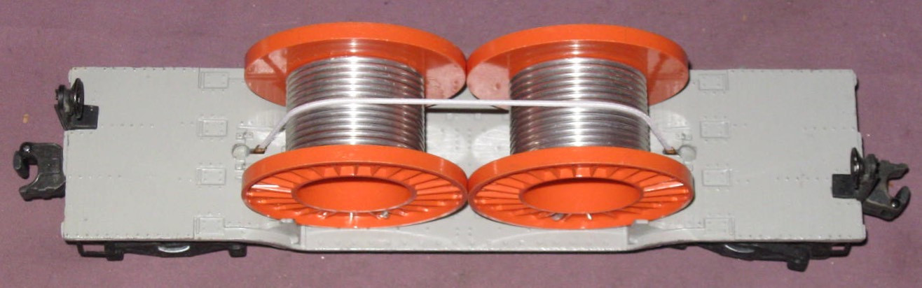 6561 Cable Reel Car: Orange Reels (8+) - All Aboard Train Shoppe