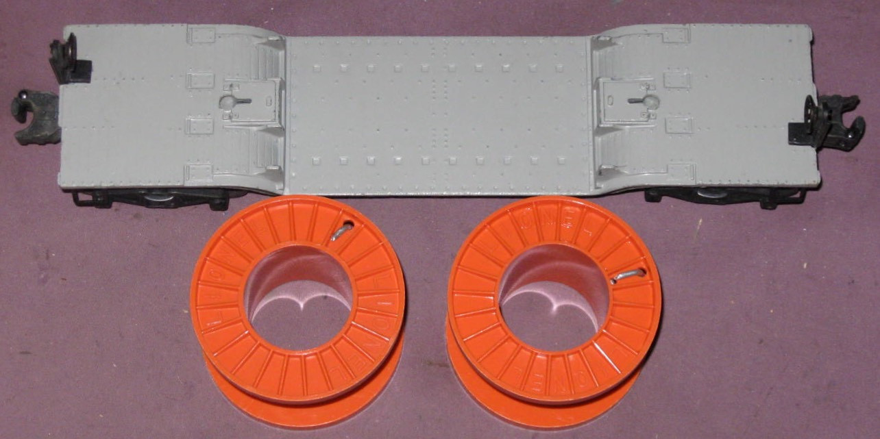 6561 Cable Reel Car: Orange Reels (8+) - All Aboard Train Shoppe