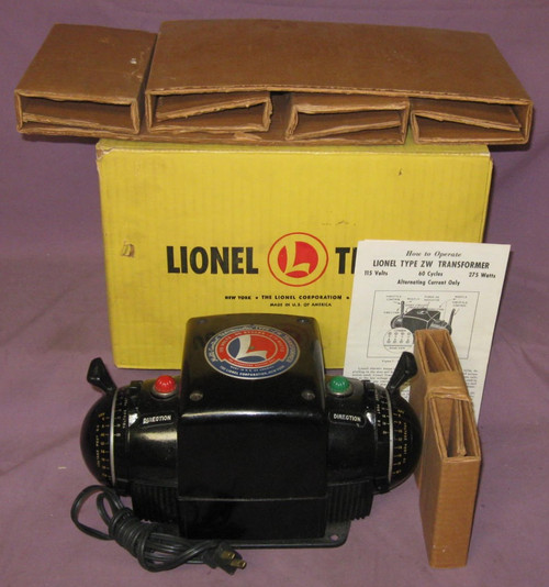 ZW 275 Watt Transformer: Yellow Box (7+/OB) - All Aboard Train Shoppe