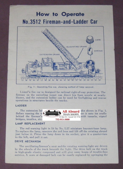 3512 Fireman and Ladder Flatcar: Instructions Only (8+) - All Aboard ...