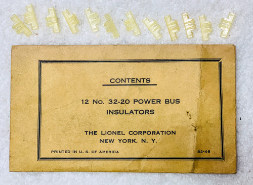 32-20 Power Bus Insulators: Set Of 12 (9) - All Aboard Train Shoppe