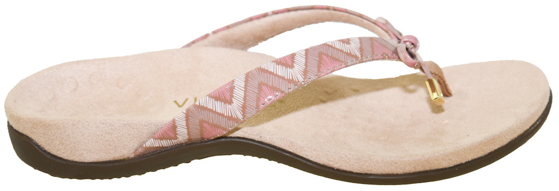 Vionic Women's Rest Bella II Toe Post Sandal Chevron Dusty Pink - Right ...