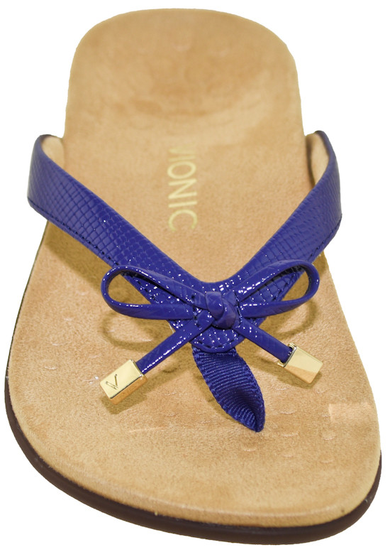 Vionic Women's Rest Bella II Lizard Flip Flop Sandal Purple - Right ...