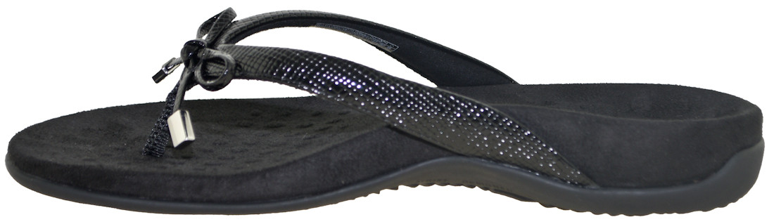 Vionic Women's Rest Bella II Lizard Flip Flop Sandal Black - Right Foot ...