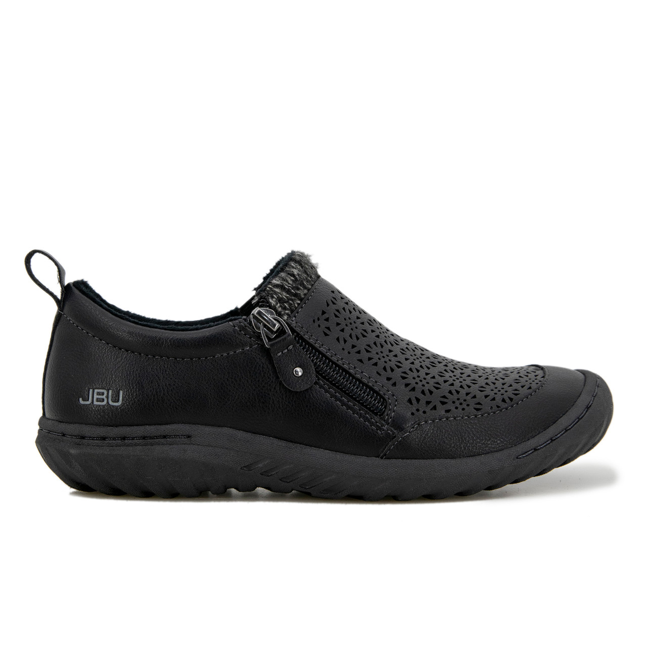 JBU by Jambu Women's Amber Slip-On Shoe Black B2AMB01 - Right Foot Shoes