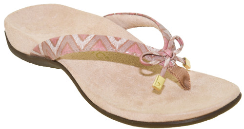 Vionic Women's Rest Bella II Toe Post Sandal Chevron Dusty Pink - Right ...