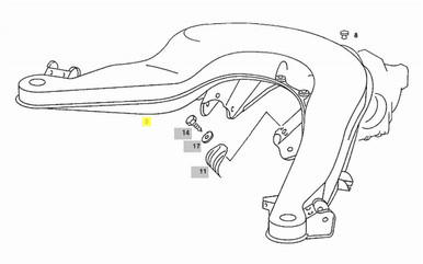 Mercedes Rear Subframe W123 Coupe Sedan Wagon