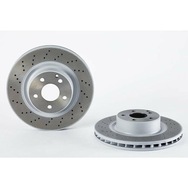 Front X-Drilled Disc Brake Rotor 360mm Pair New Brembo for Mercedes ...