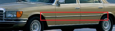 Mercedes Center Chrome Moulding Complete 8-Piece Trim Set w/ Clips New ...