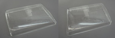 Mercedes Euro Headlight Lenses, Pair New OEM C107 R107