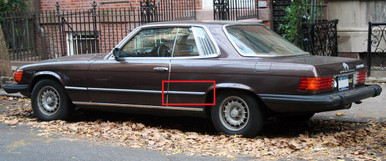 Mercedes Center Chrome Moulding Rear Left Quarter Panel Trim New OE ...