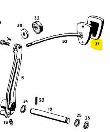 Mercedes Brake & Clutch Pedal Pad New OEM W120 W121 W180 W189 W198 ...