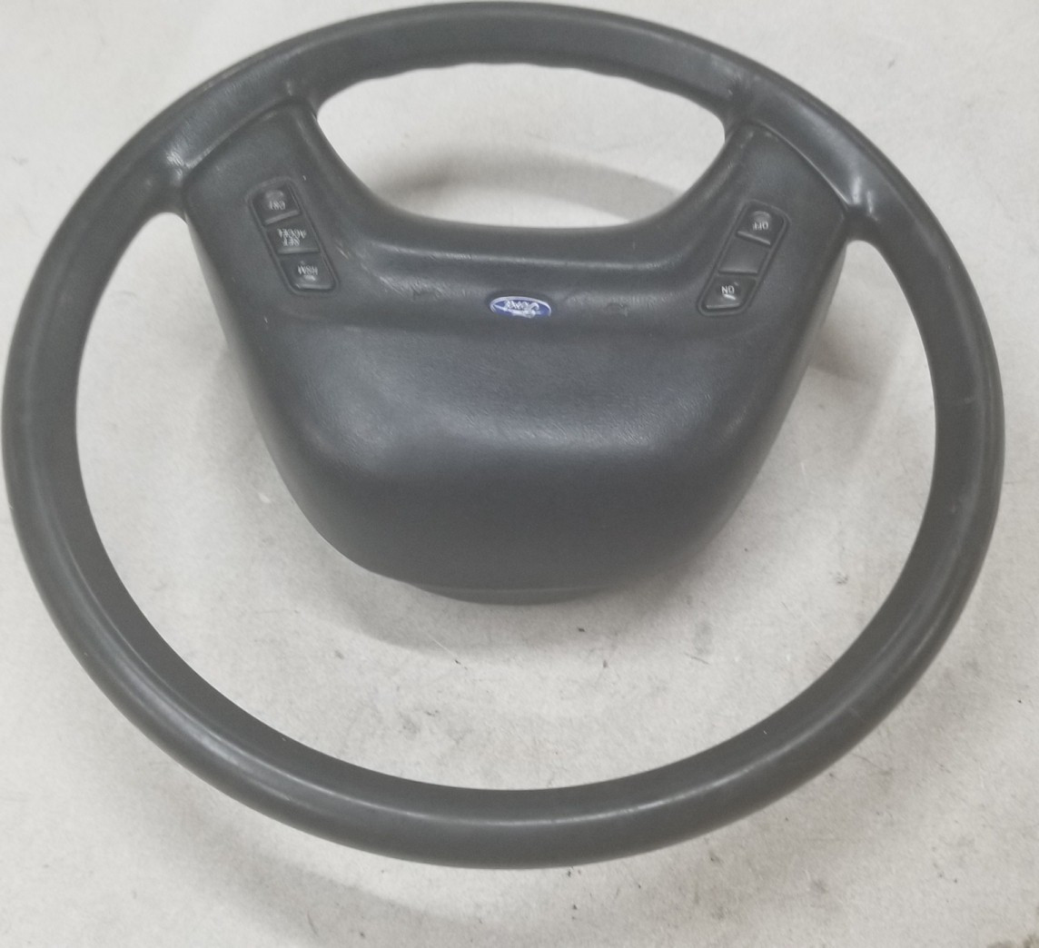 1993 1994 Ford Ranger Steering Wheel Black Rubber with Horn Pad With Cruise