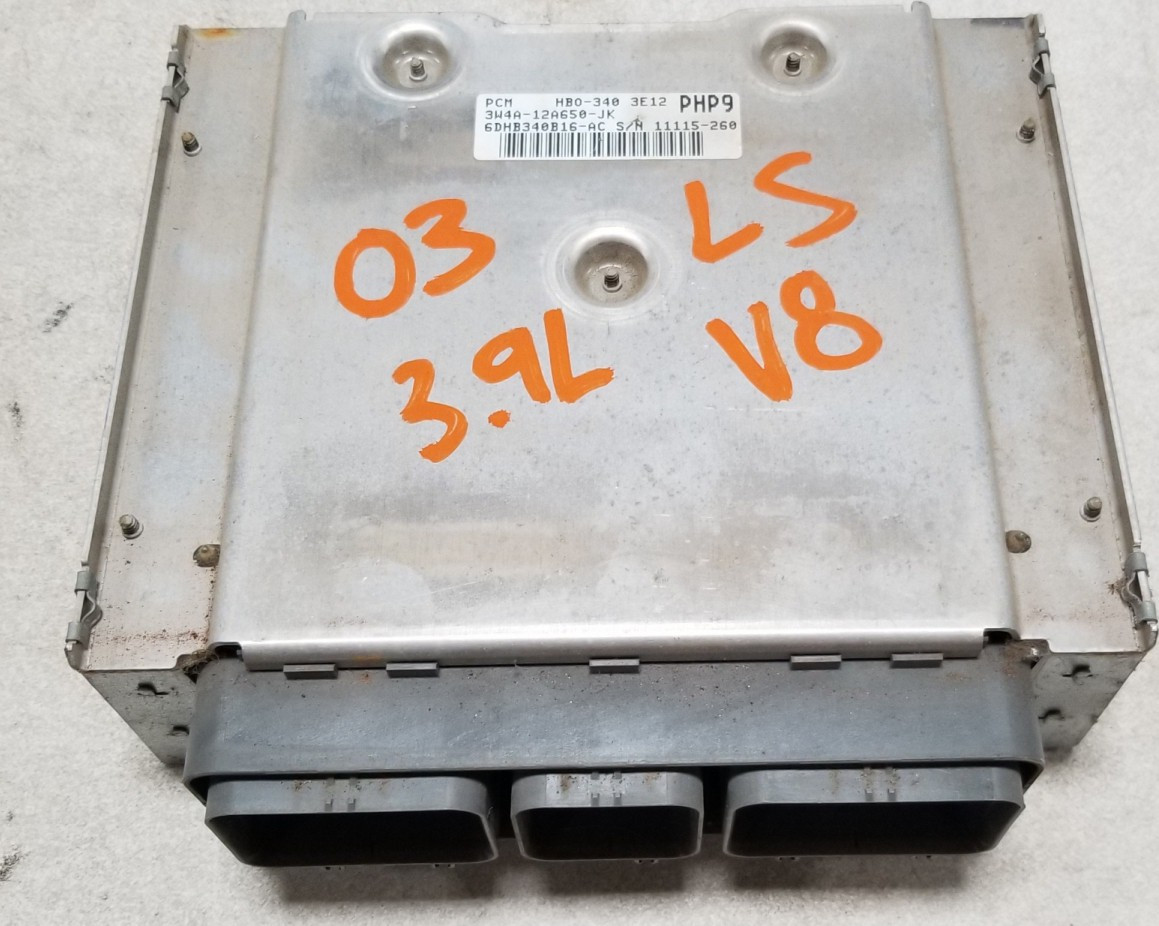 2003 LINCOLN LS 3.9L V8 ENGINE COMPUTER MODULE ECM 3W4A-12A650-JJ PHP8