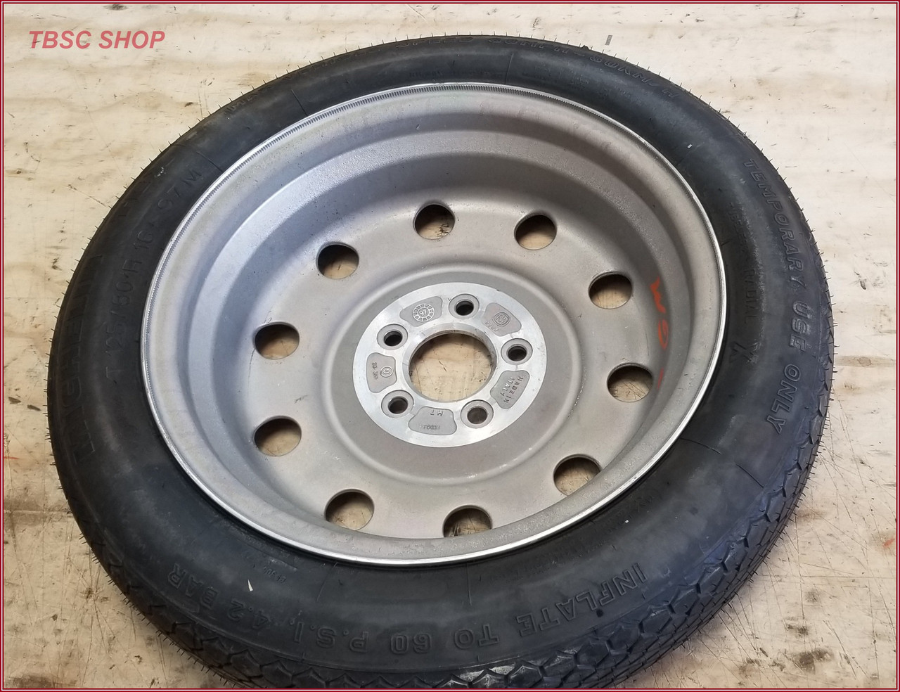 1997 GRAND MARQUIS Crown Vic Aluminum Wheel 16x4 Compact Spare F5AC1007DA