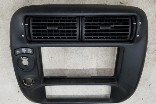 1995 to 2004 FORD RANGER RADIO DASH TRIM BEZEL 4x4 12v BLACK