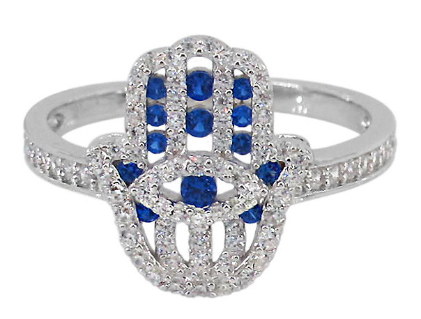 Hamsa Ring with Evil Eye