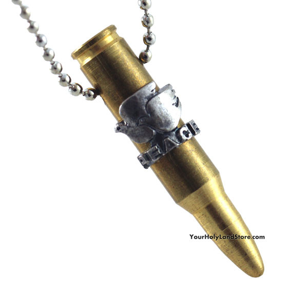 IDF Bullet Necklace with Dove of Peace