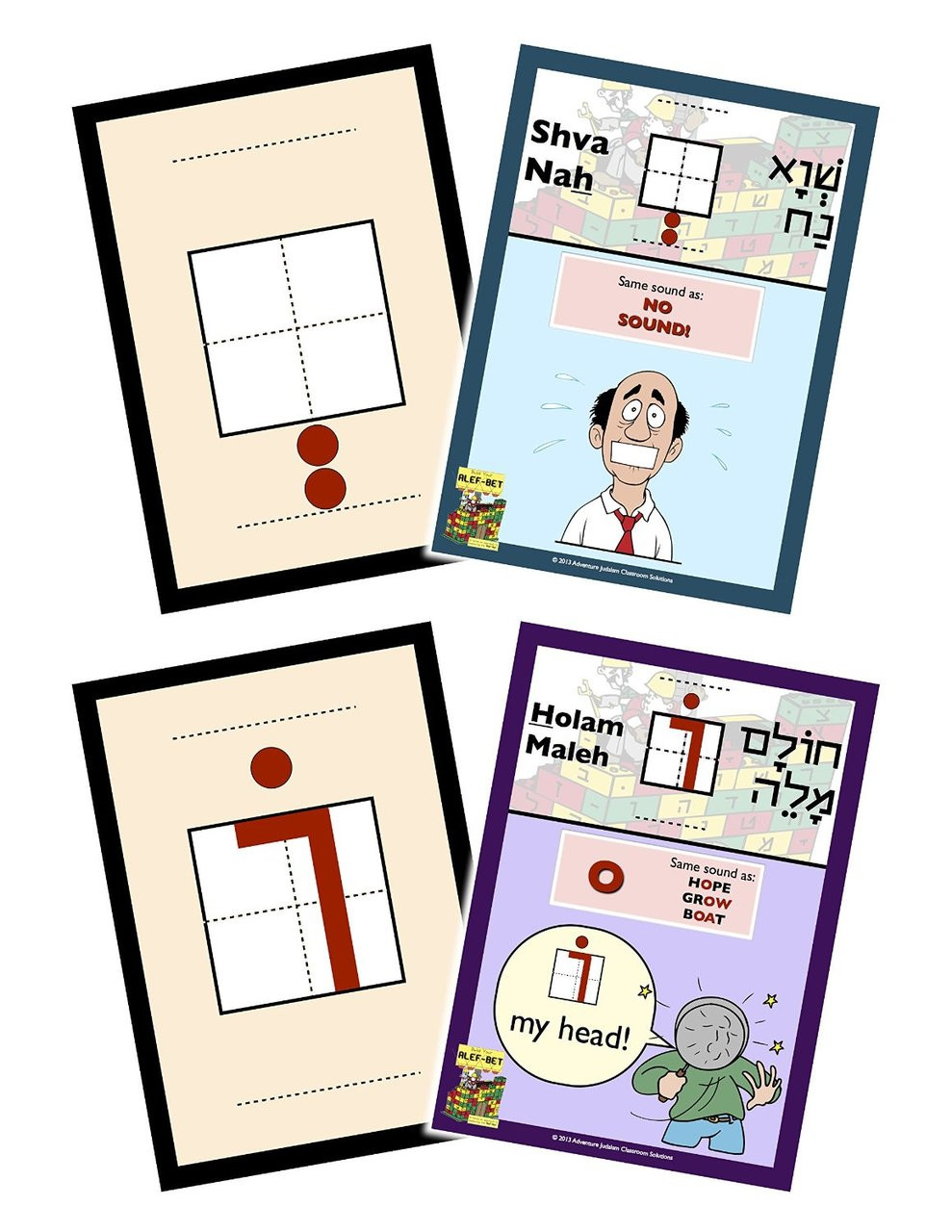 Hebrew Letter and Vowel Flashcards - YourHolyLandStore