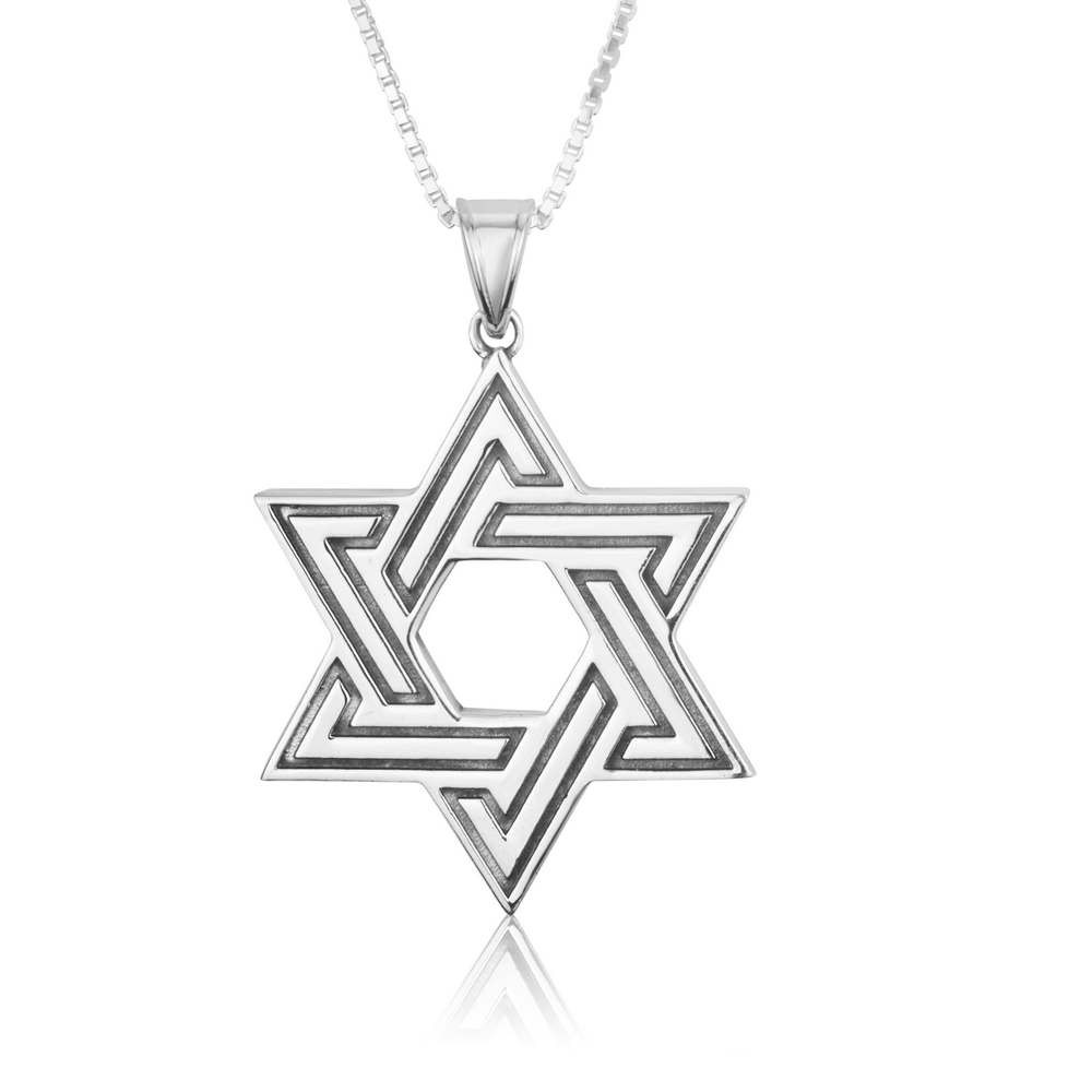 Large Star of David Pendant in 925 Sterling Silver - YourHolyLandStore