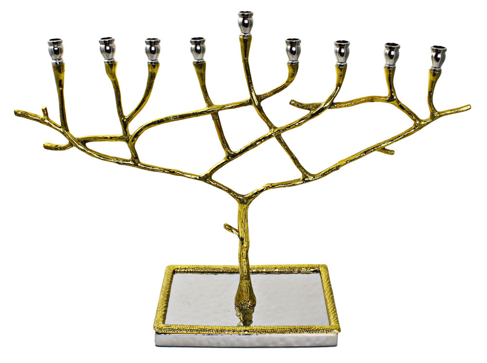 Hanukkah Menorah - Tree of Life - YourHolyLandStore