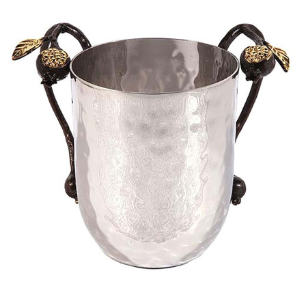 Stainless Steel Washing Cup - Pomegranates - YourHolyLandStore