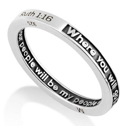 925 Sterling Silver Where You Go I Will Go Ring - YourHolyLandStore