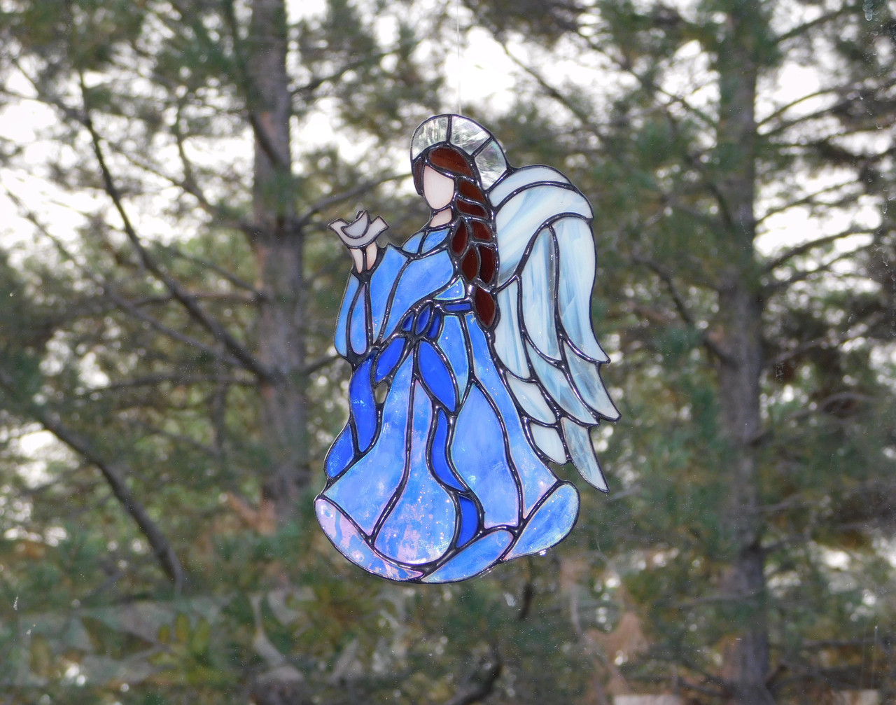 Angel of Hope Stained Glass Suncatcher - Swanky Glass