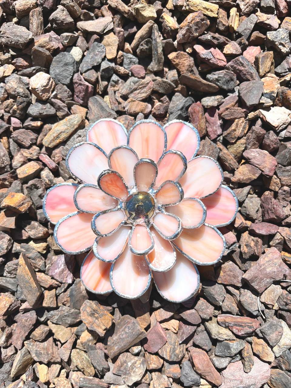 Peach Blossom Stained Glass Suncatcher - Swanky Glass