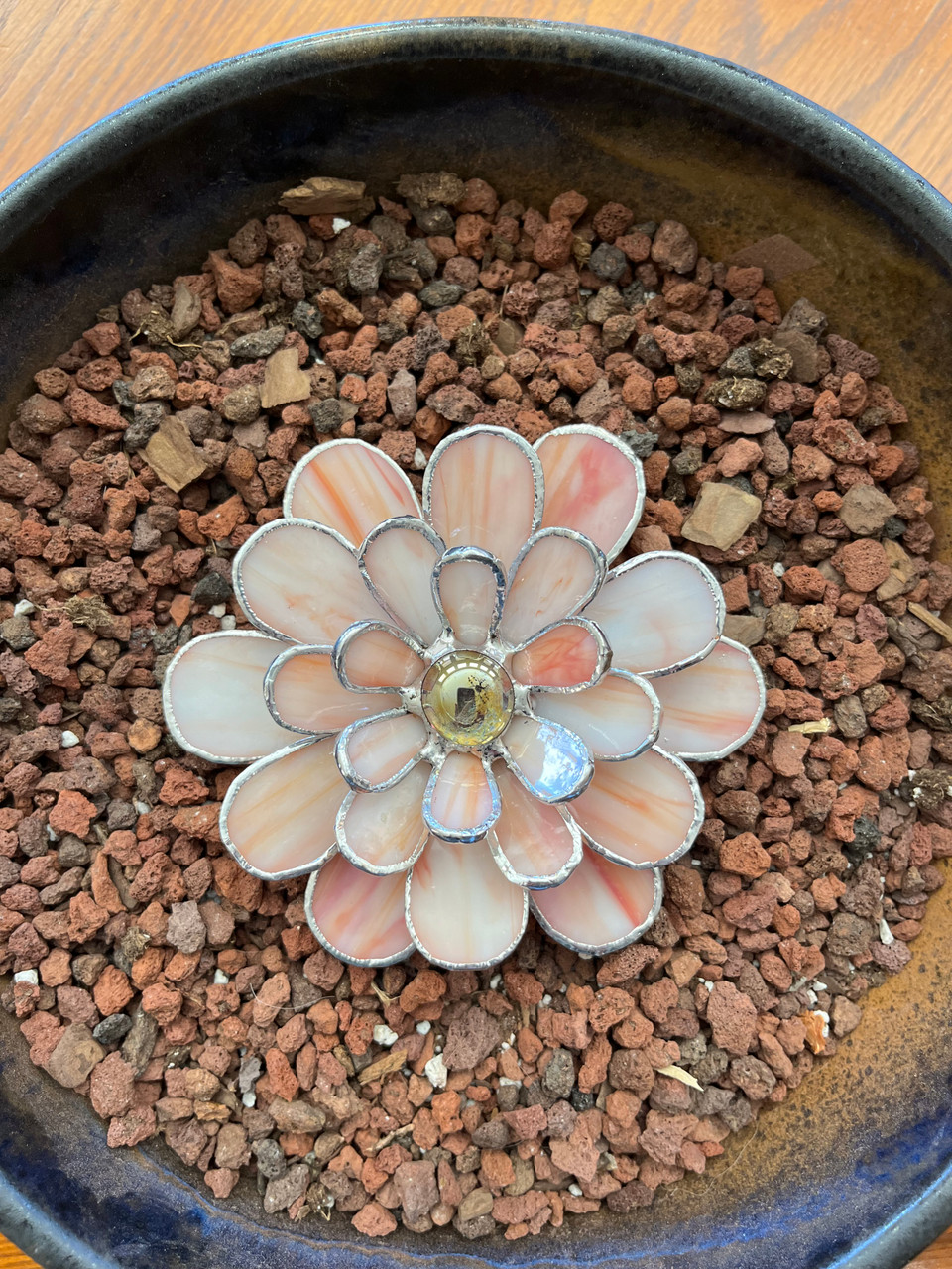 Peach Blossom Stained Glass Suncatcher - Swanky Glass