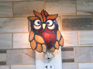Punk Owl Stained Glass Nightlight - Swanky Glass