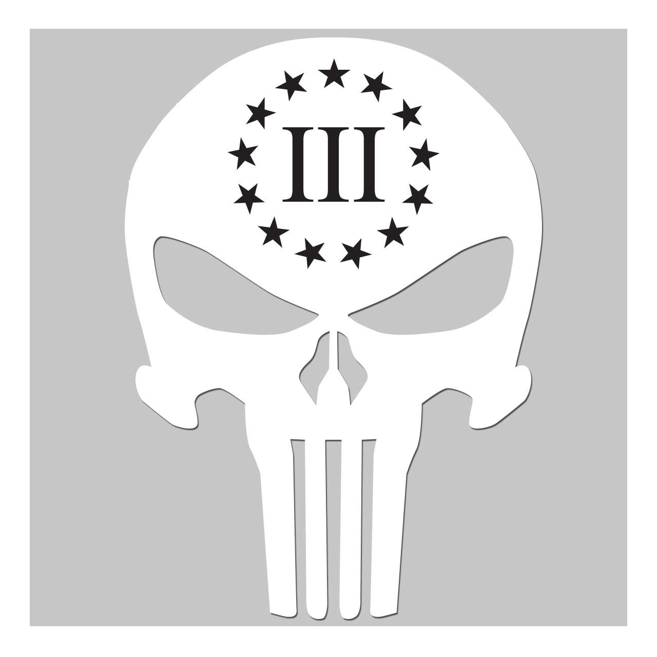3 Percenter Skull Sticker