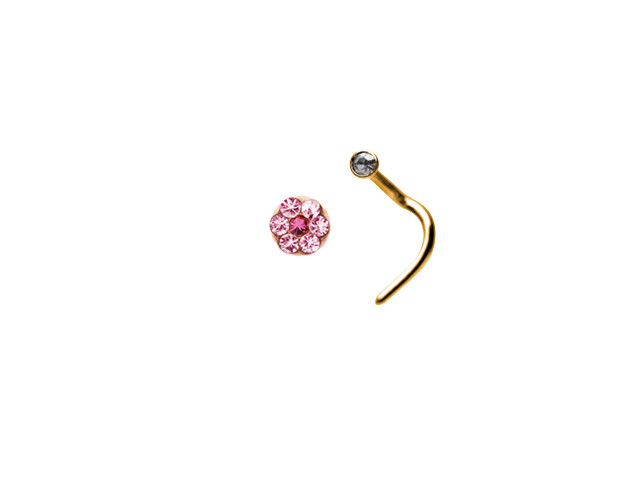 Pink Daisy Nose Stud GP - Australian Piercing Systems (APS)