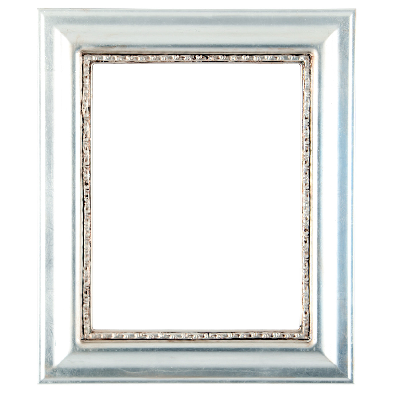 square photo frames silver