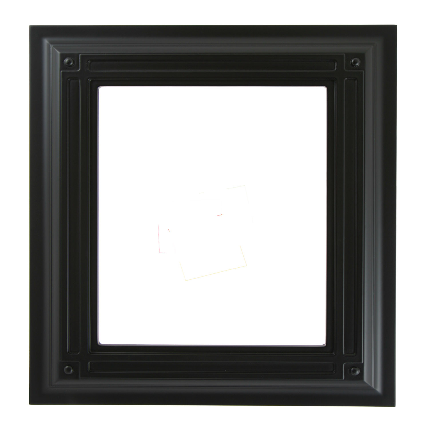 Imperial Rectangle Picture Frame - Matte Black - Gold Accents