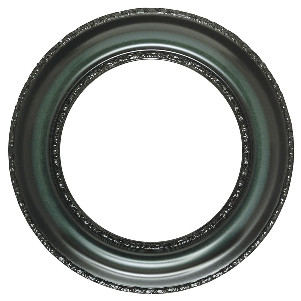 Round Frame in Hunter Green Finish| Green Wooden Picture Frames with ...