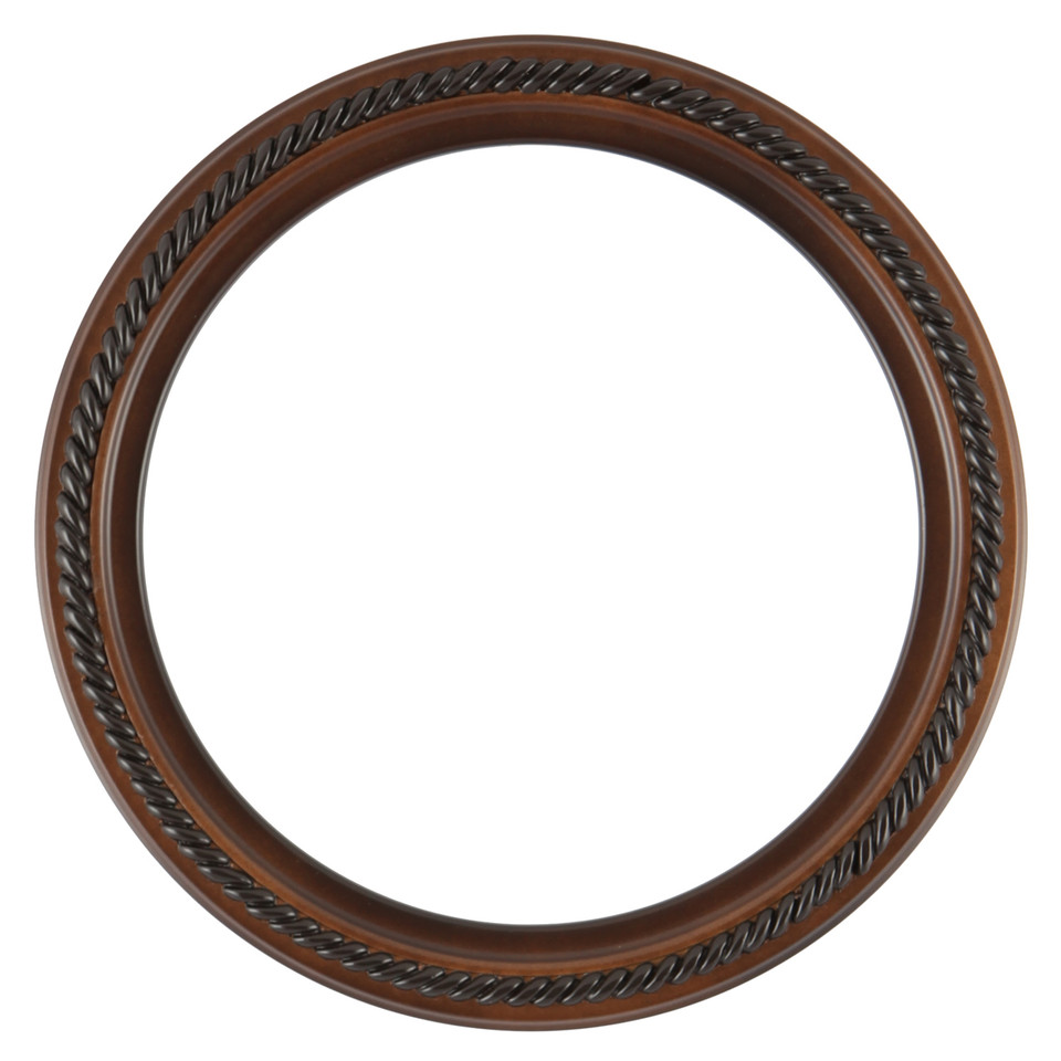 Santa-Fe Round Picture Frame - Walnut |Victorian Frames