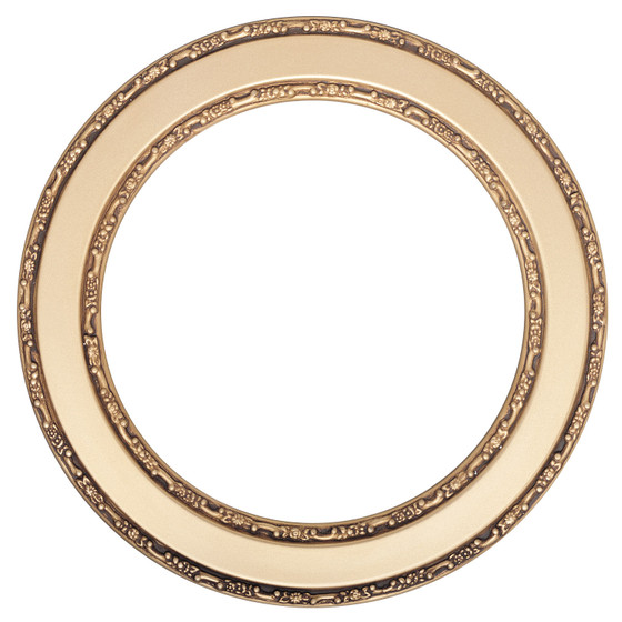 Monticello Round Picture Frame - Gold Spray |Victorian Frames