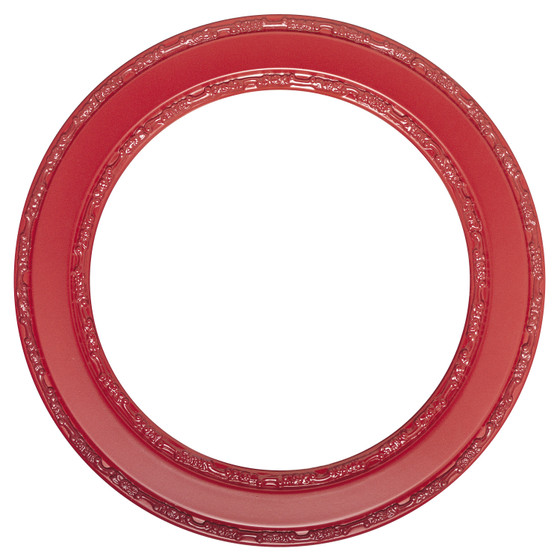 Monticello Round Picture Frame - Holiday Red |Victorian Frames
