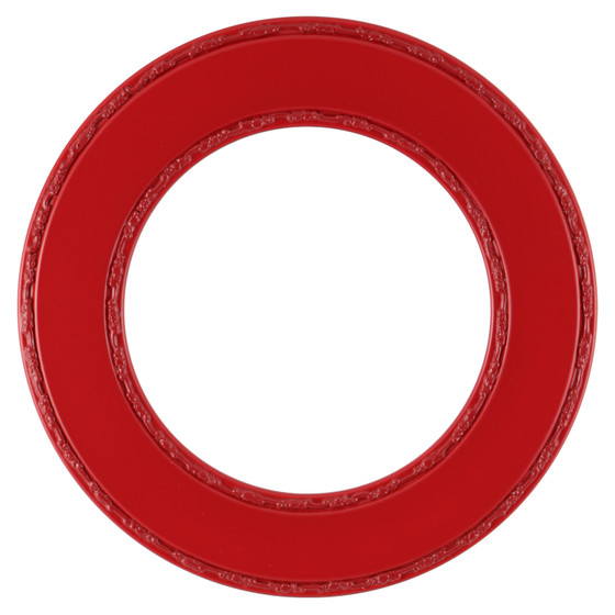 Paris Round Picture Frame - Holiday Red |Victorian Frames