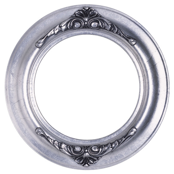 Winchester Round Picture Frame - Silver Leaf Black |Victorian Frames