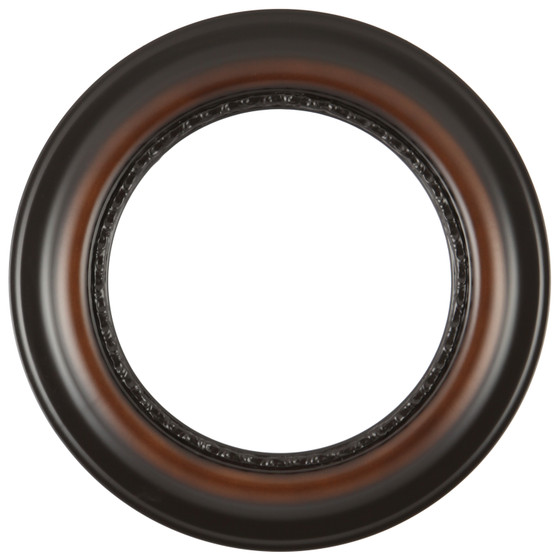 Chicago Round Picture Frame - Walnut |Victorian Frames