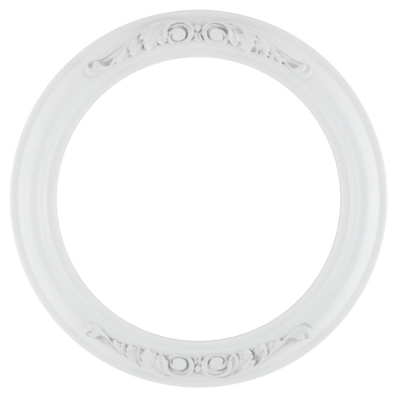 Florence Round Picture Frame - Linen White |Victorian Frames