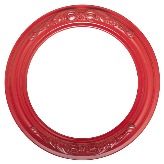 Florence Round Picture Frame - Holiday Red |Victorian Frames
