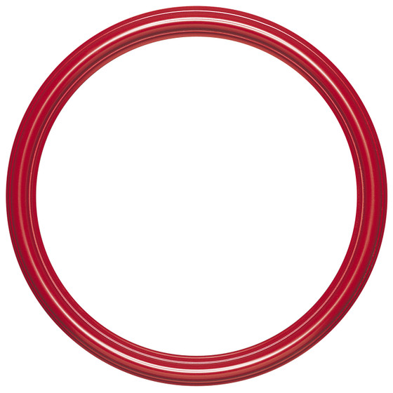 Saratoga Round Picture Frame - Holiday Red |Victorian Frames