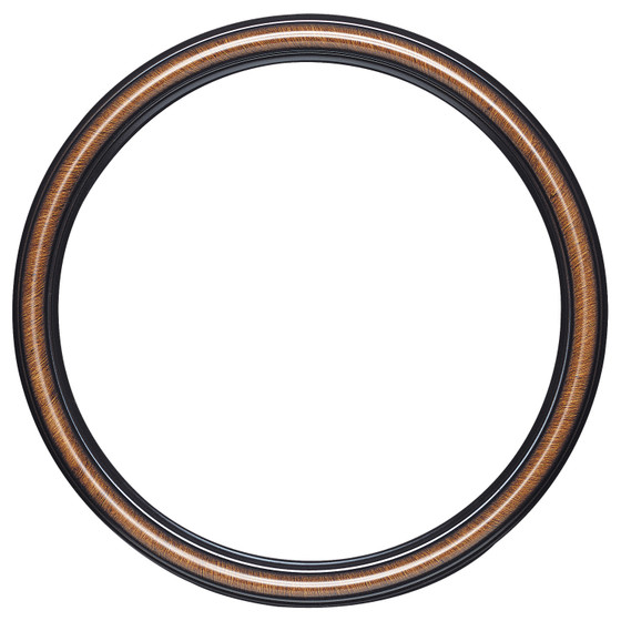 Saratoga Round Picture Frame - Vintage Walnut |Victorian Frames