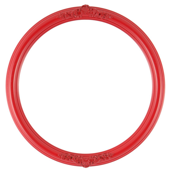 Contessa Round Picture Frame - Holiday Red |Victorian Frames