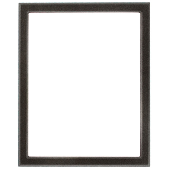 Toronto Rectangle Picture Frame - Black Silver |Victorian Frames