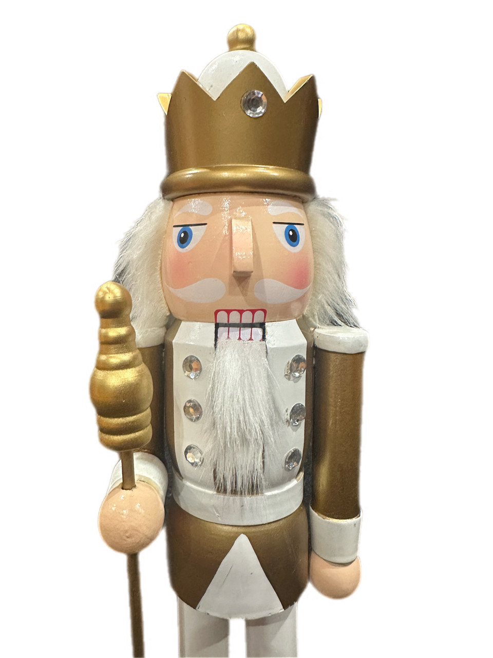 Nutcracker - Traditional GOLD STAFF 38cm - Bristlebrush Designs